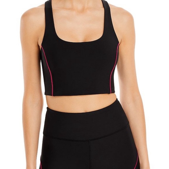 Aqua | Tops | Aqua Contrast Piping Longline Sports Bra | Poshmark